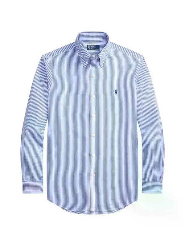 Polo Ralph Lauren Striped Collared Shirt - Blue