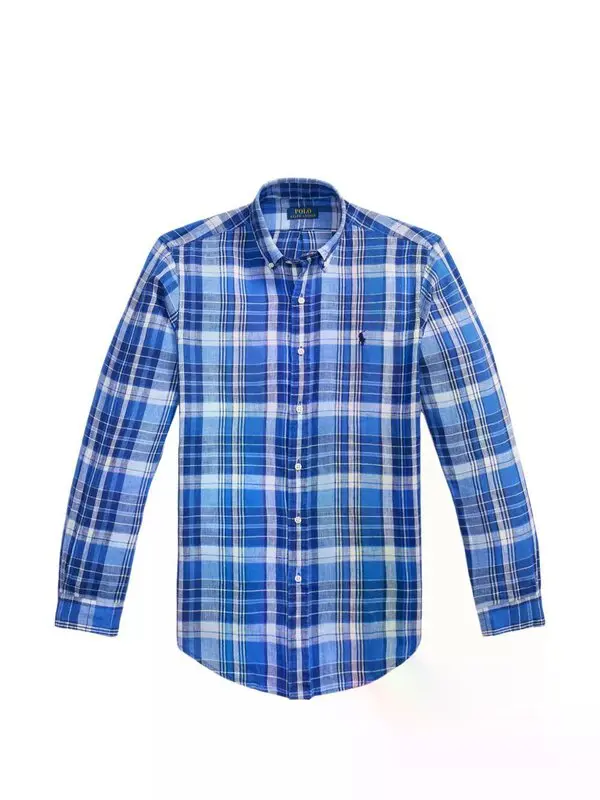 Polo Ralph Lauren Plaid Linen Shirt - Blue