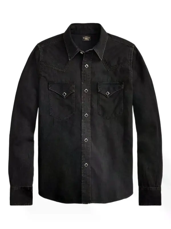 Ralph Lauren Embroidered Cotton Shirt - Black