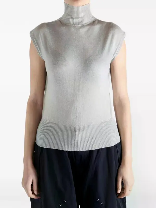 Rick Owens Ribbed Turtleneck Sweater - Grey