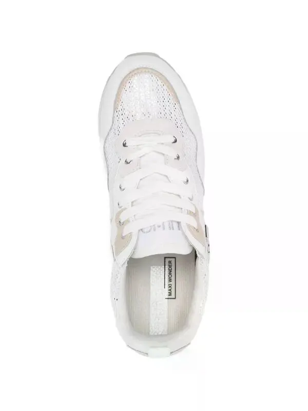 Liu Jo Mesh Sneakers With Sequins - White