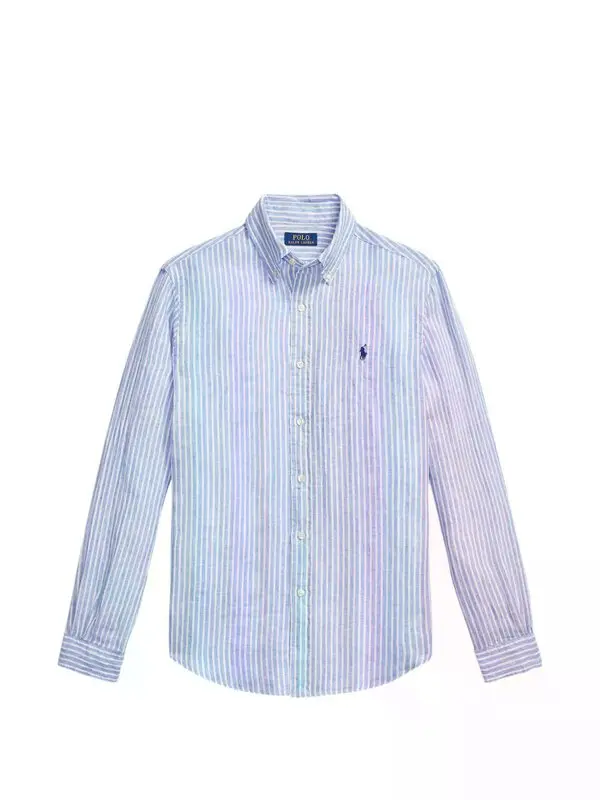 Polo Ralph Lauren Pony Striped Linen Shirt - Blue