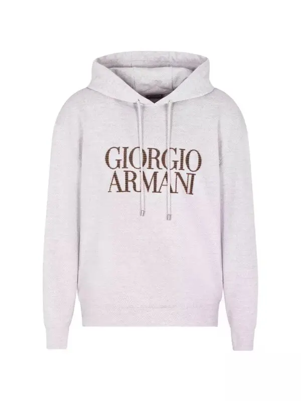 Giorgio Armani Logo Drawstring Hoodie