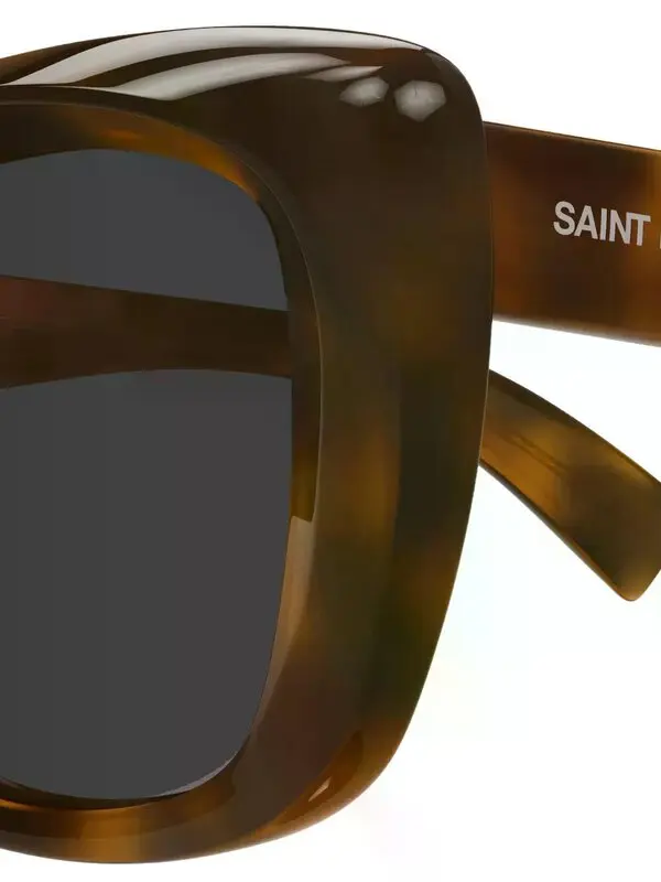 Saint Laurent Rectangle-frame Tortoiseshell Sunglasses