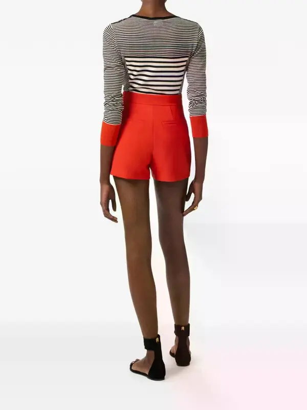 Elisabetta Franchi Striped Knit Top - Red