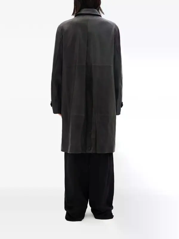 ANN DEMEULEMEESTER Leather Single-breasted Coat