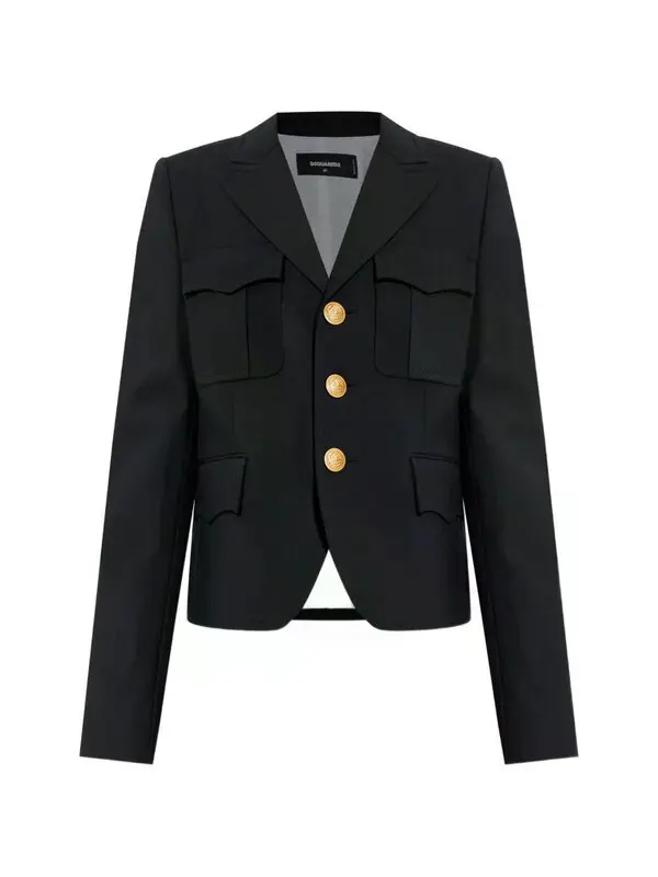 Dsquared2 Flap-pocket Single-breasted Blazer - Black