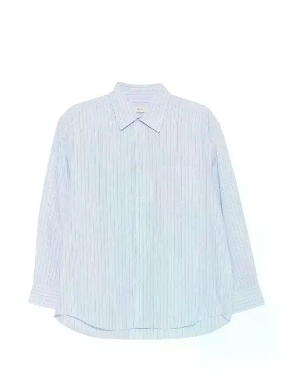 DUNST Striped Pocket Shirt - Blue