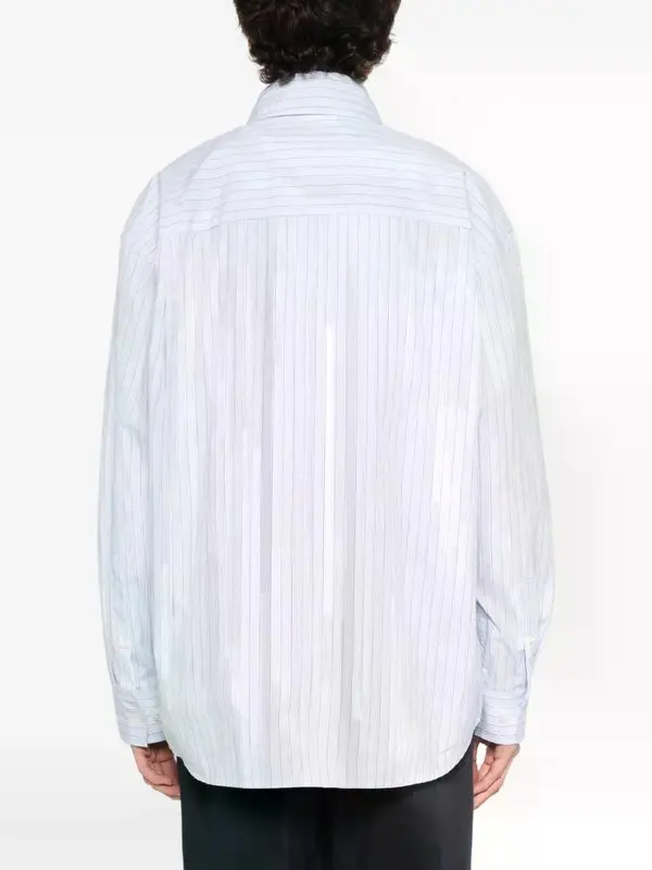 DUNST Striped Pocket Shirt - Blue