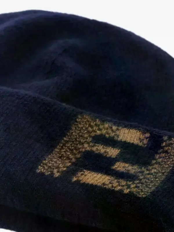 Fendi Ff-motif Wool Beanie