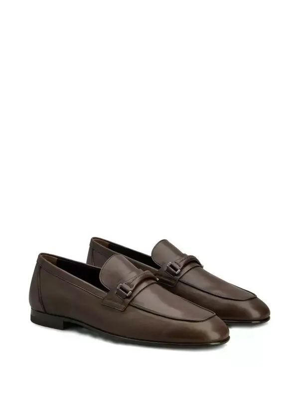 TOD'S Leather Strap Loafers