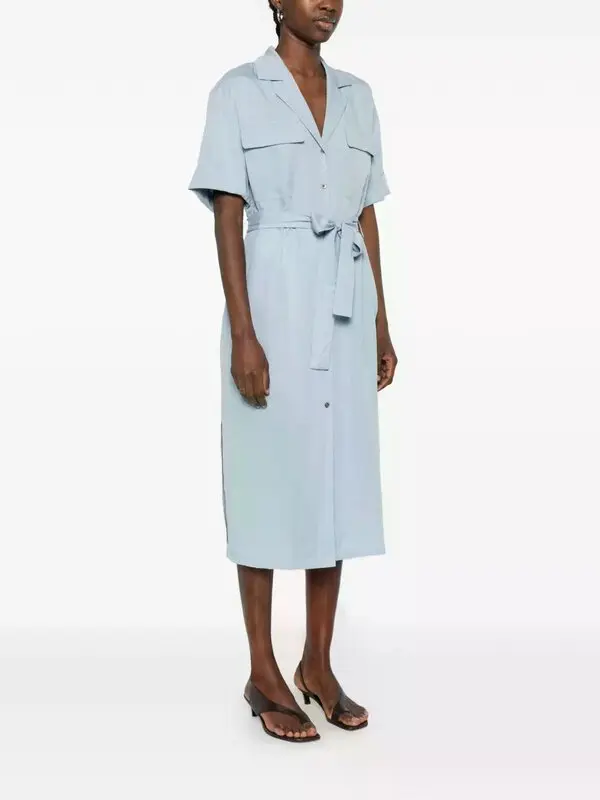 Gant Button-fastening Belted Midi Shirt Dress