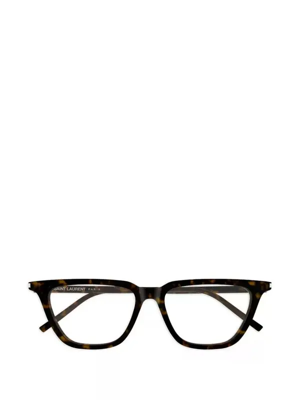 Saint Laurent Square Frame Glasses - Brown
