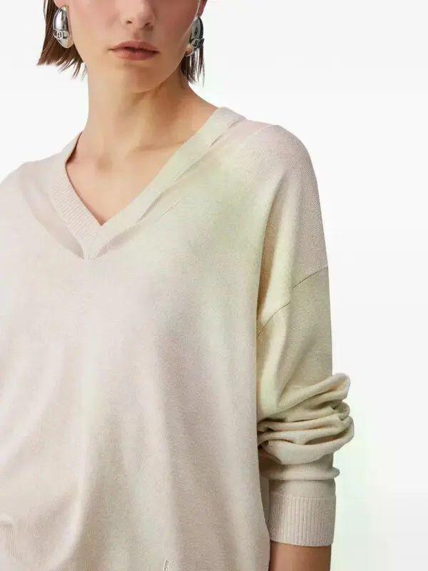 Liu Jo V-neck Sweater With Logo