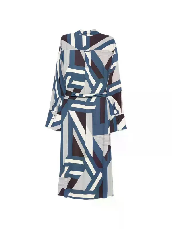 Gant Tie-waist Patterned Midi Dress