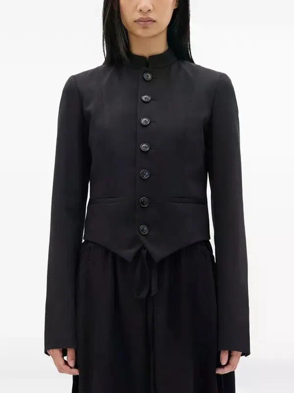 ANN DEMEULEMEESTER Mandarin-collar Cropped Jacket