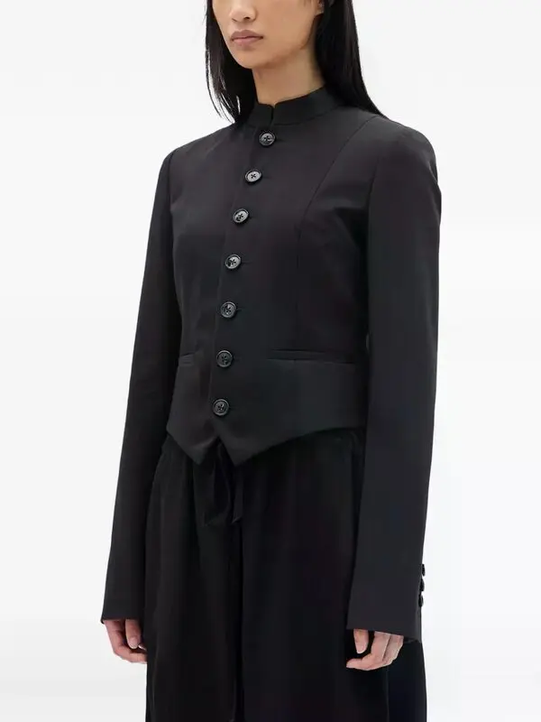 ANN DEMEULEMEESTER Mandarin-collar Cropped Jacket