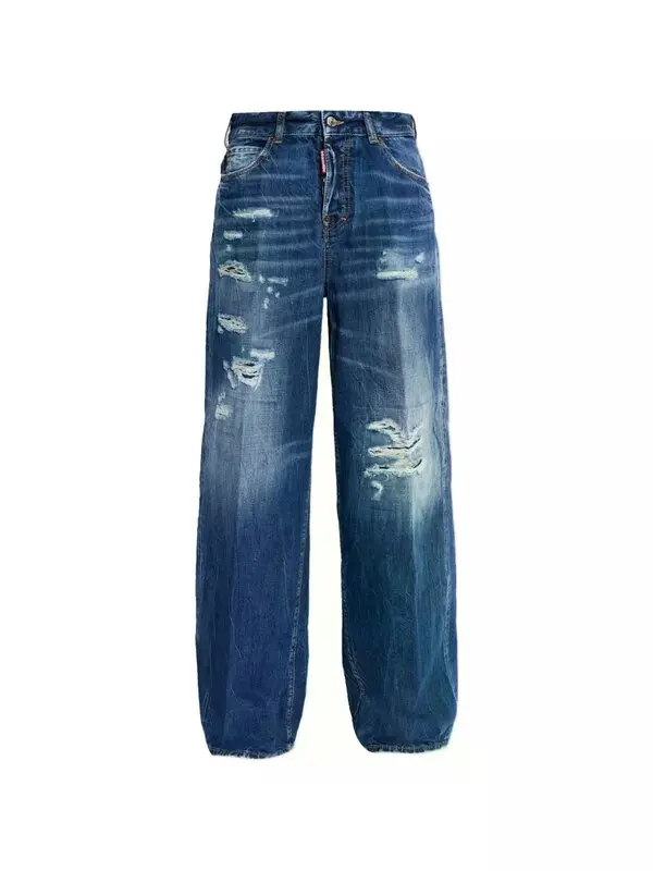 Dsquared2 Distressed Wide-leg Jeans