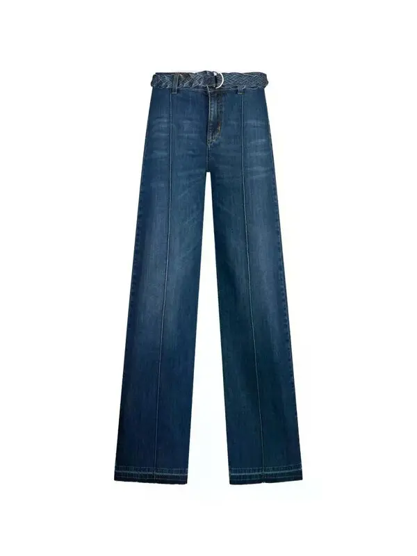 Liu Jo Braided Belt Flared Jeans - Blue