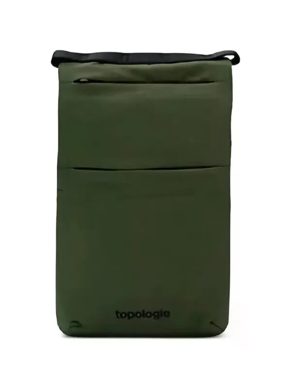 TOPOLOGIE Logo-detail Zip-up Phone Sacoche - Green