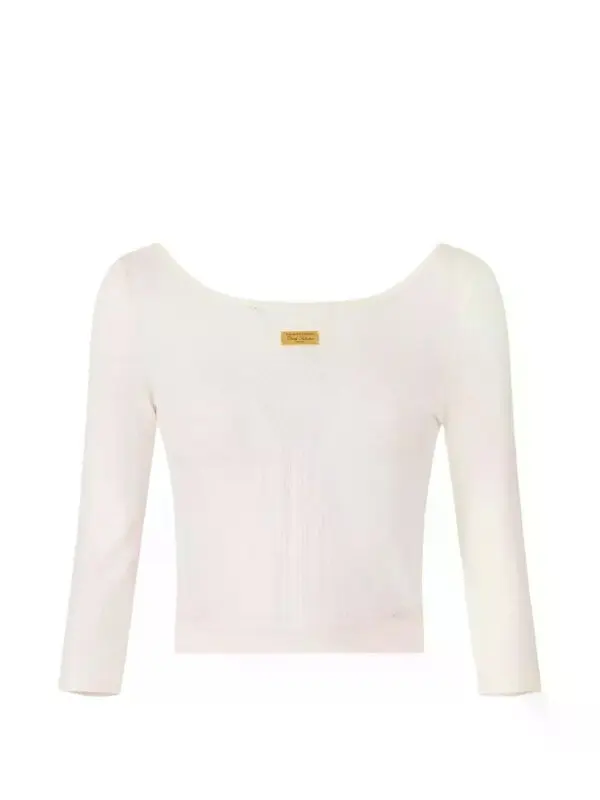 Elisabetta Franchi Logo-plaque Knit Top