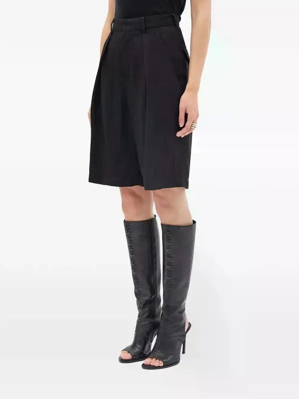 ANN DEMEULEMEESTER Pleated High-waisted Shorts