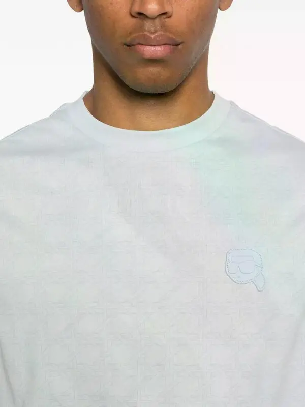 Karl Lagerfeld Logo-patterned T-shirt