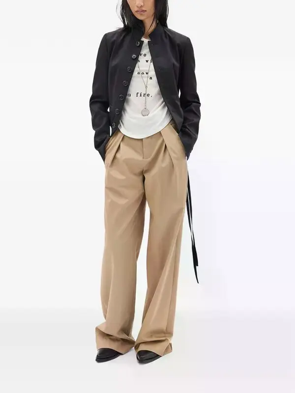 ANN DEMEULEMEESTER Pleated Wide-leg Trousers