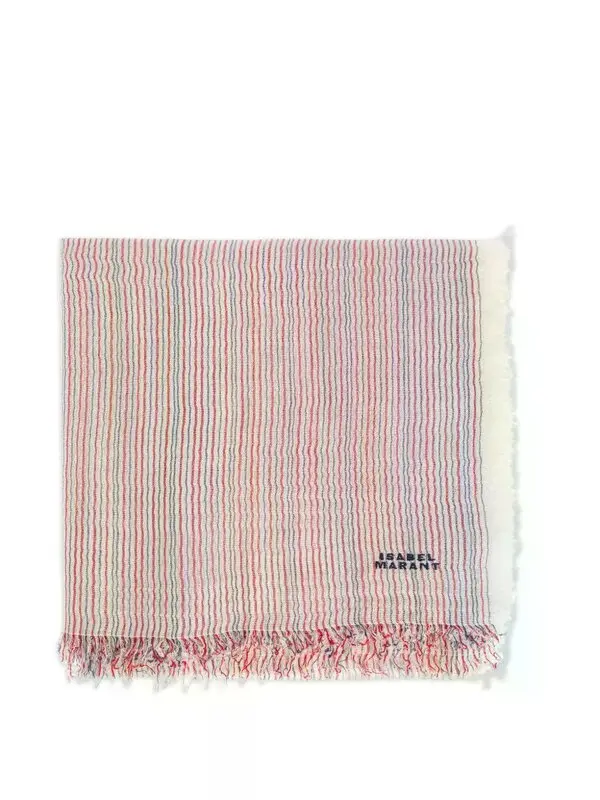 Isabel Marant Zenila Striped Fringed Scarf - Neutrals
