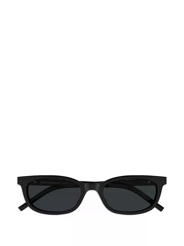 Saint Laurent Logo-plaque Sunglasses - Black