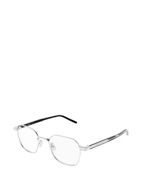 Saint Laurent Geometric-frame Glasses - Silver