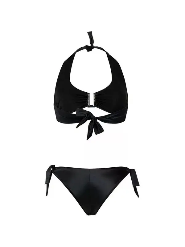 PARAMIDONNA Knot-detail Bikini - Black
