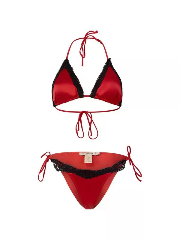 PARAMIDONNA Kourtney Lace Bikini - Red
