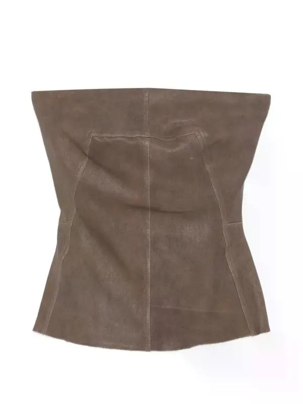 Rick Owens Leather Strapless Top