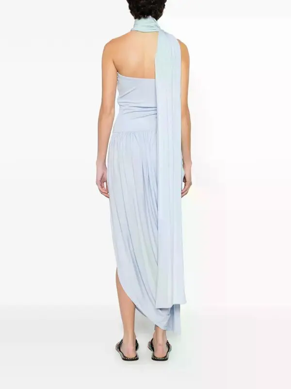 ESSE STUDIOS Strapless Draped Dress With Scarf Detail