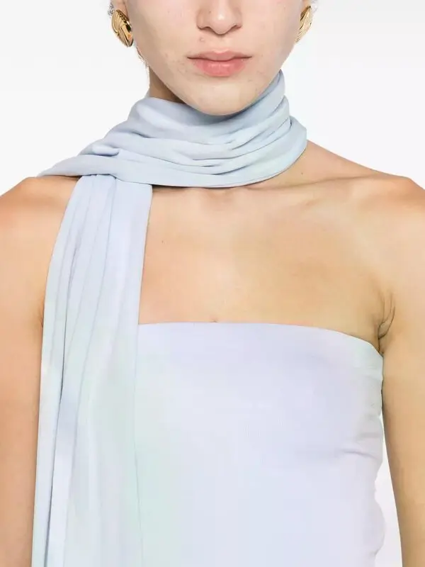 ESSE STUDIOS Strapless Draped Dress With Scarf Detail