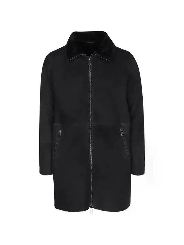 GIORGIO BRATO Shearling Zip Coat