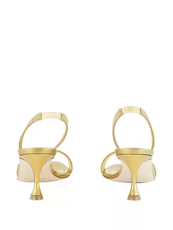 Manolo Blahnik 50mm Cupisanpla Sandals - Gold