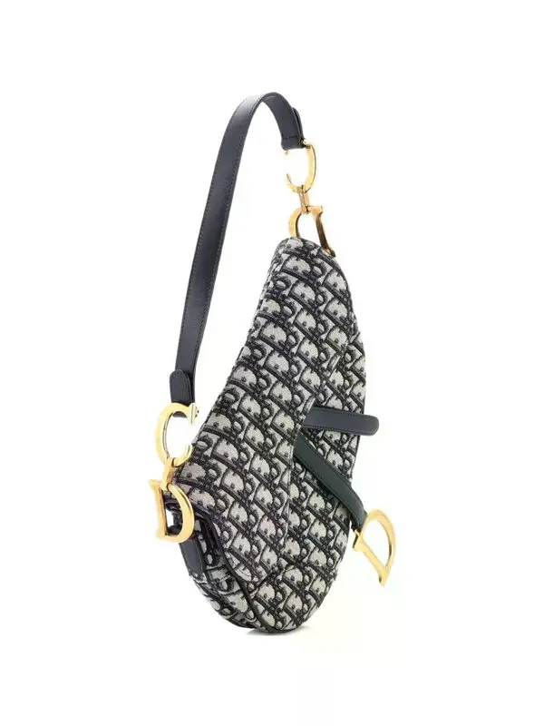 Dior Saddle Handbag Oblique Canvas Medium - Blue