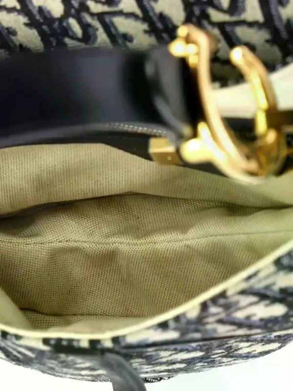 Dior Saddle Handbag Oblique Canvas Medium - Blue