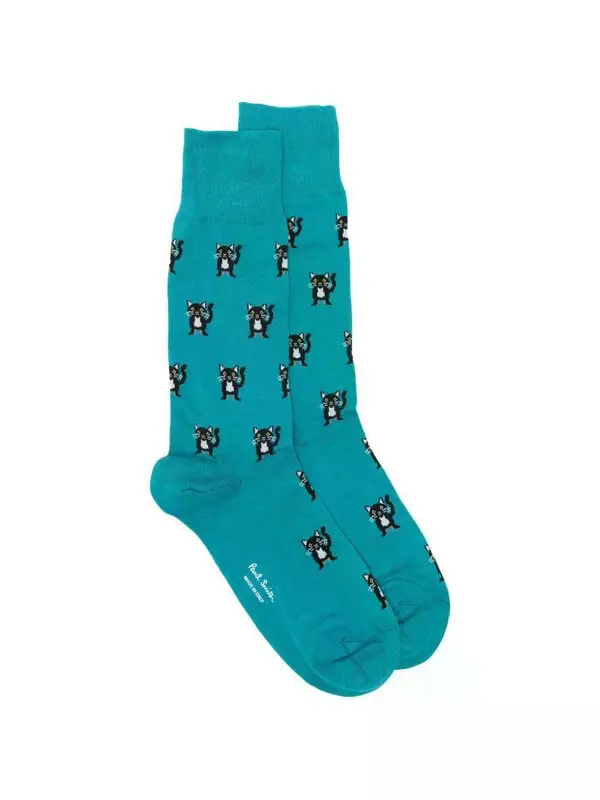 Paul Smith Miro Cat Socks - Blue
