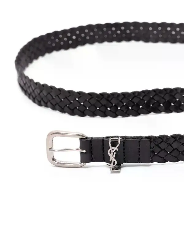 Saint Laurent Braided Leather Belt