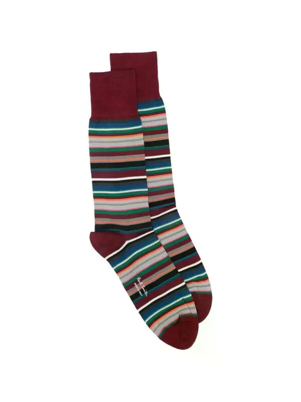 Paul Smith Munich Striped Socks - Red