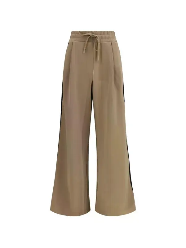 Max Mara Side-stripe Drawstring-waistband Trousers - Brown