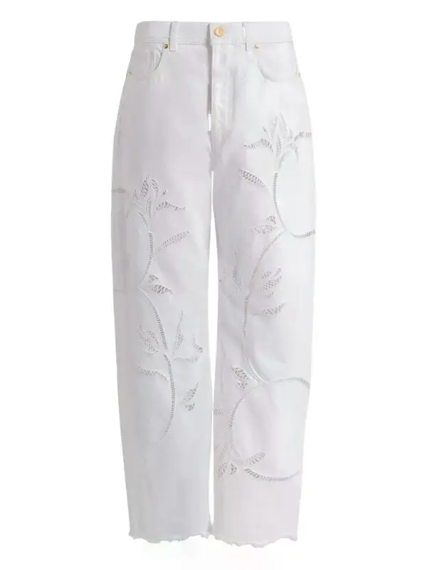 Alberta Ferretti Floral Appliqué Trousers