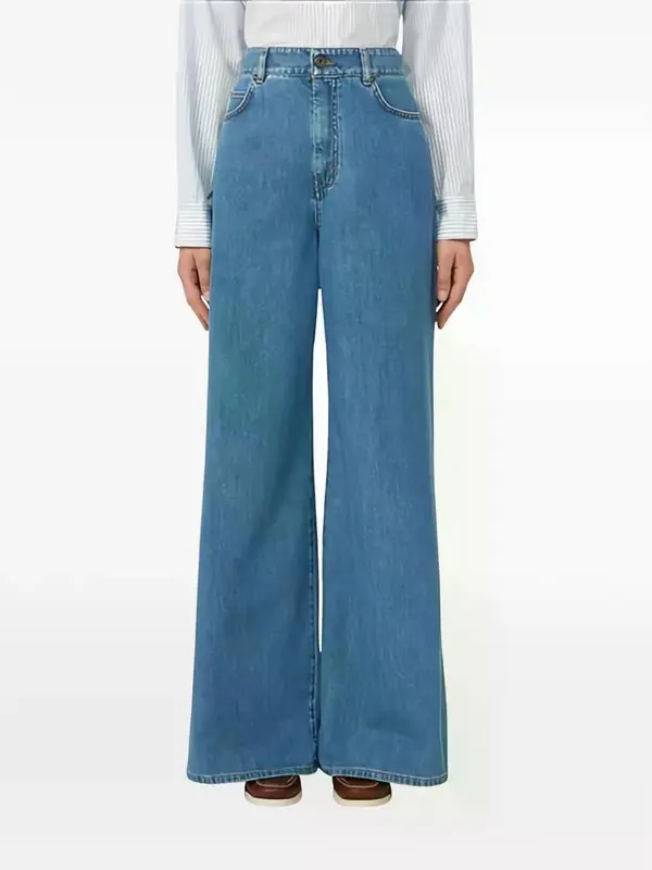 Max Mara Button-fastening Wide Leg Jeans