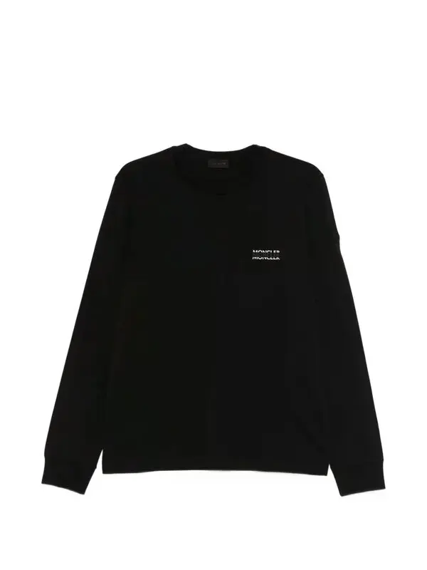 Moncler Long-sleeve Cotton T-shirt - Black