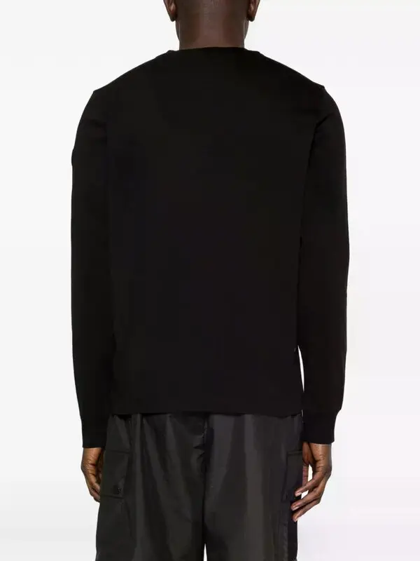 Moncler Long-sleeve Cotton T-shirt - Black