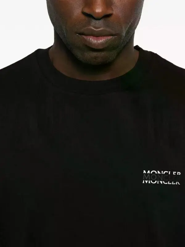 Moncler Long-sleeve Cotton T-shirt - Black