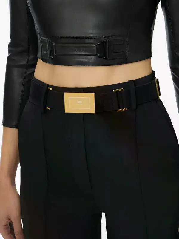 Elisabetta Franchi Belted Trousers - Black